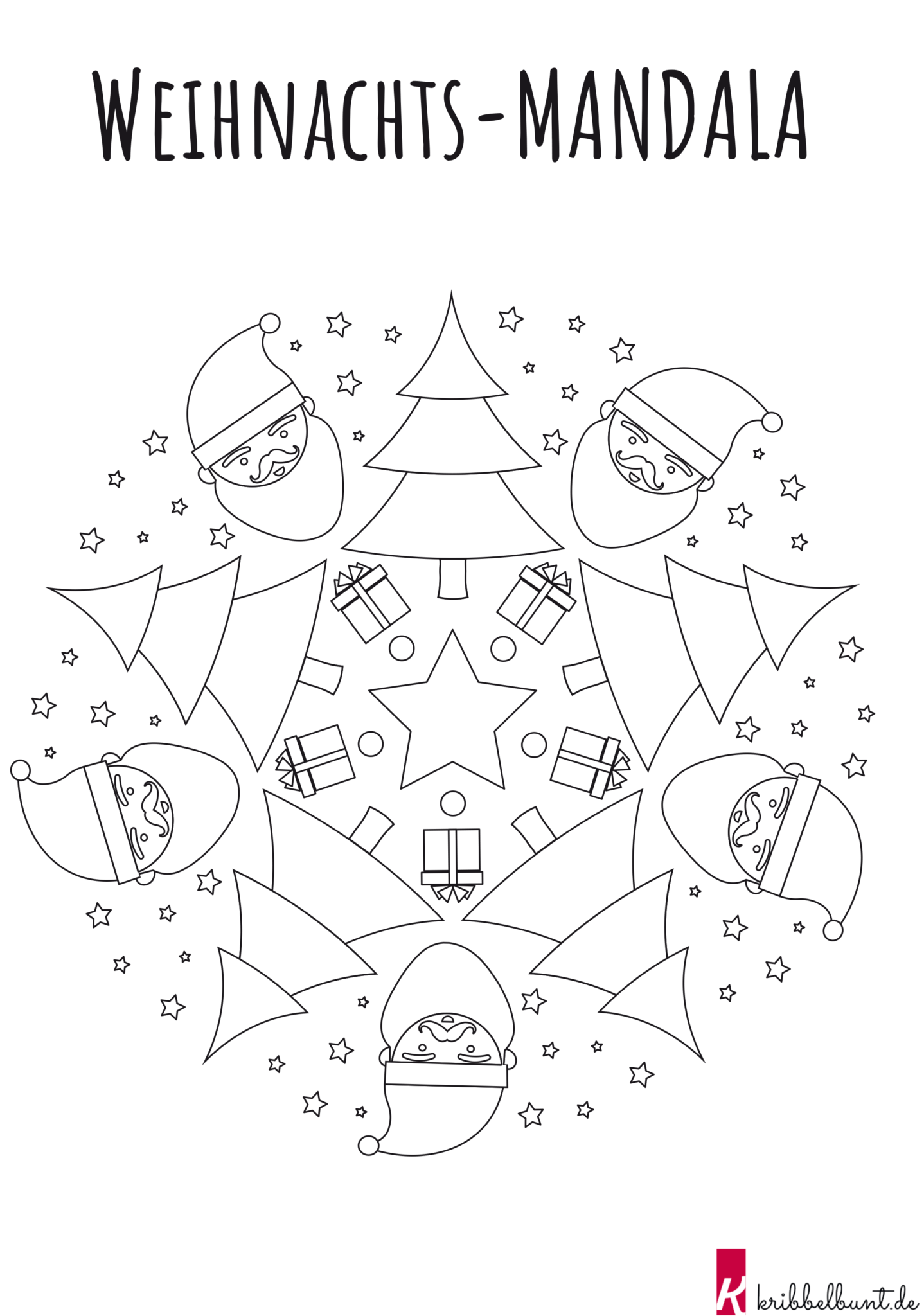 Ausmalbilder Weihnachten Mandala